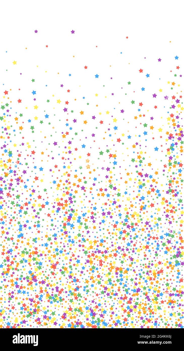 Festive actual confetti. Celebration stars. Rainbo Stock Vector Image ...