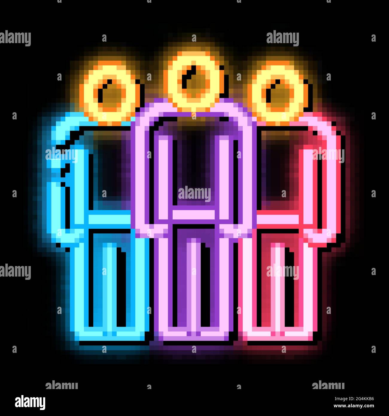 group of people neon glow icon illustration Stock Vector Image & Art ...
