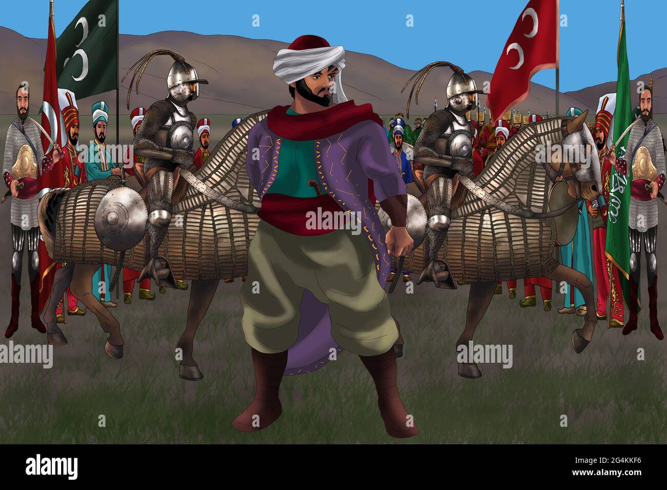 ottoman soldiers on the battlefield Stock Photo - Alamy
