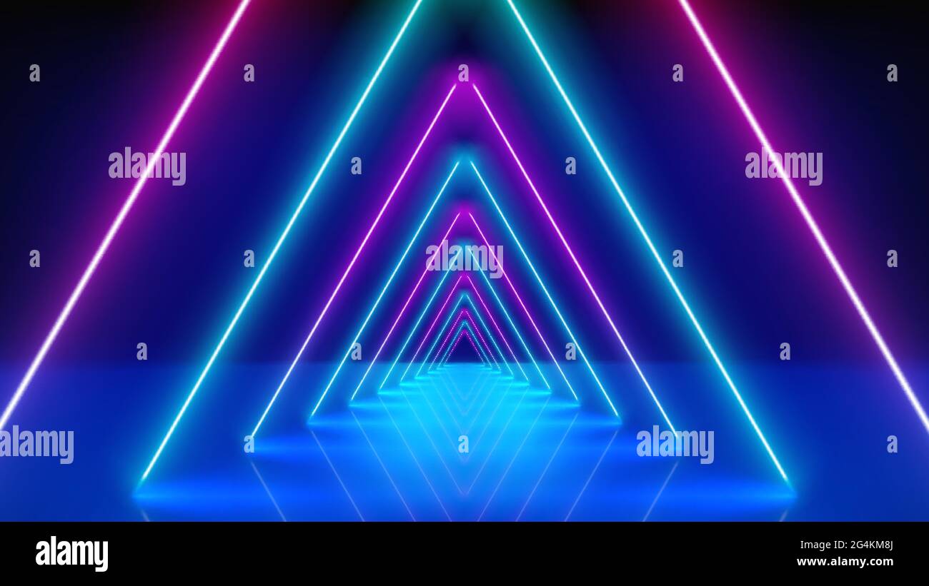 Dark triangle tunnel glowing Stock Vector Images - Alamy
