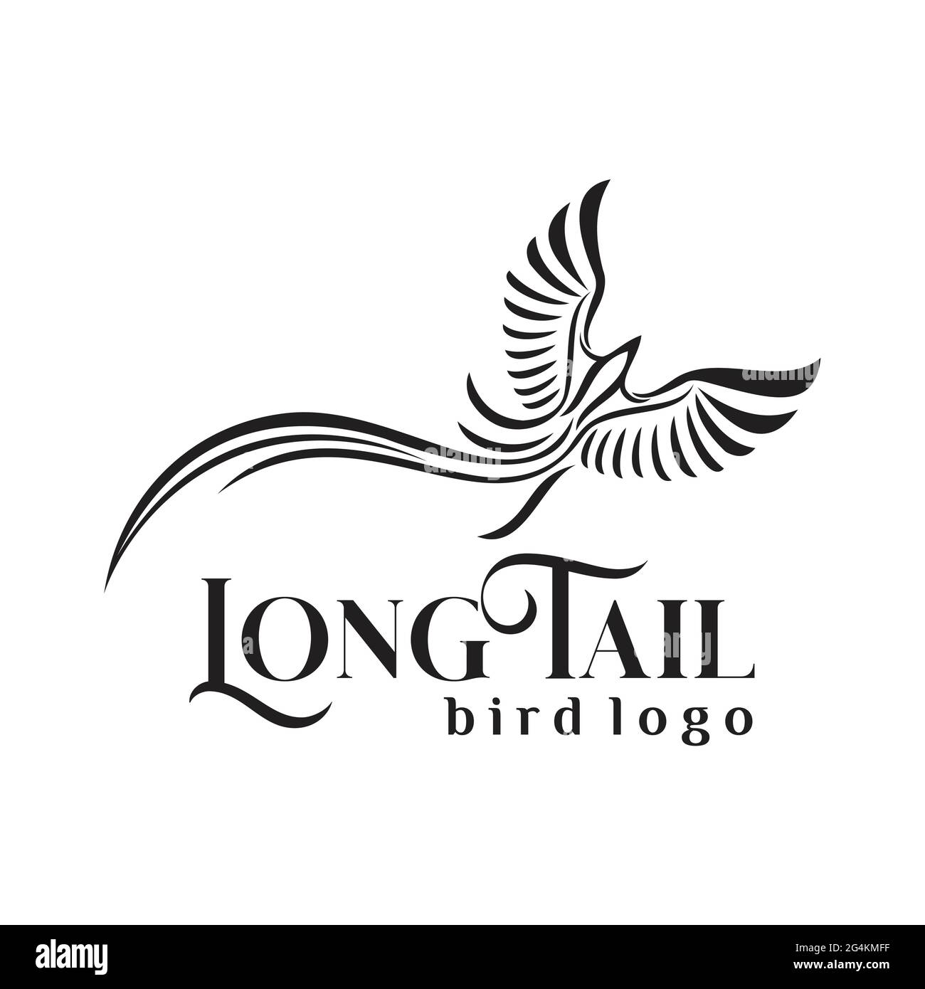 long tail bird logo exclusive design inspiration Stock Vector Image ...