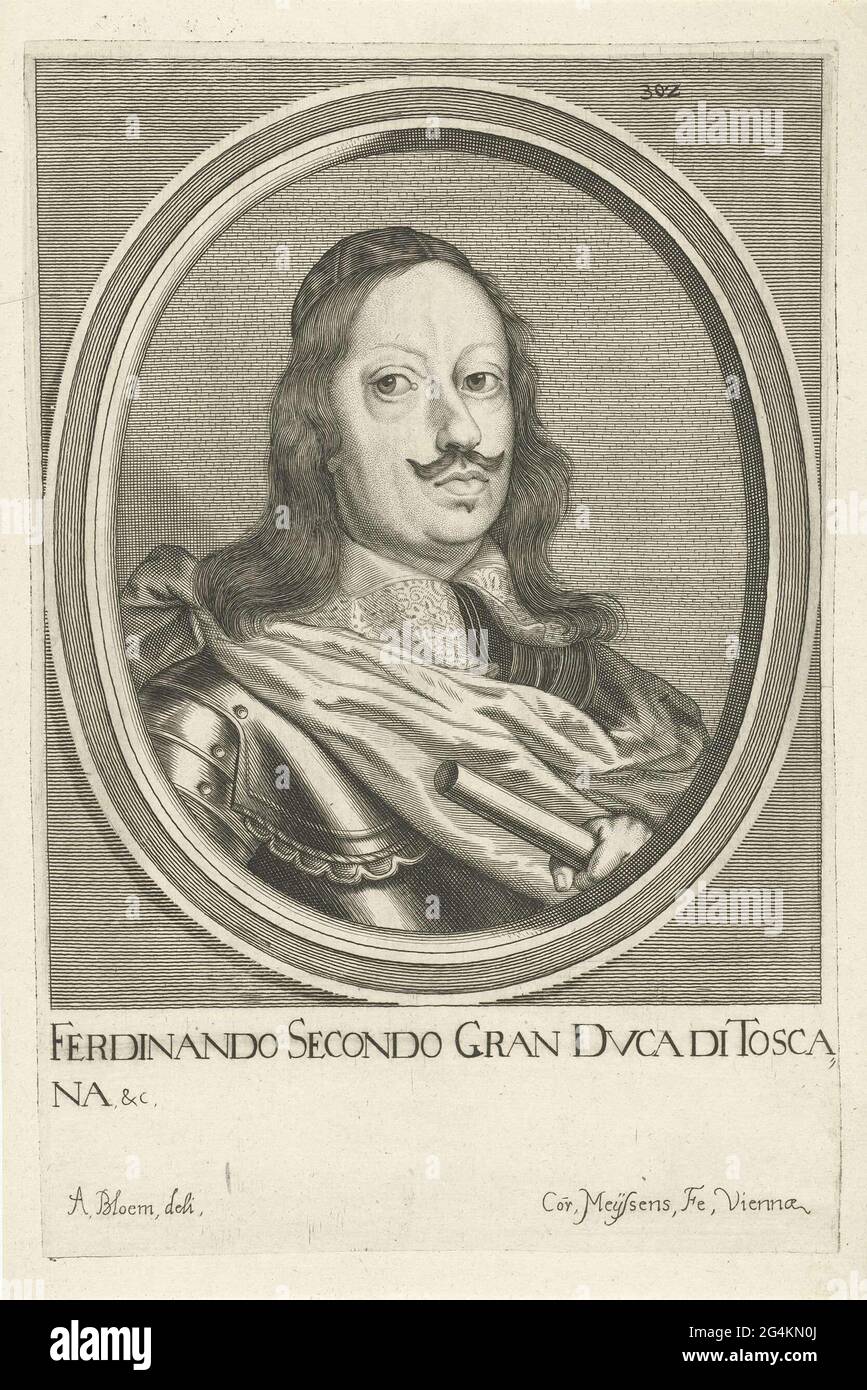 . Portrait of Ferdinando II the 'Medici, Grand Duke of Tuscany, with a ...