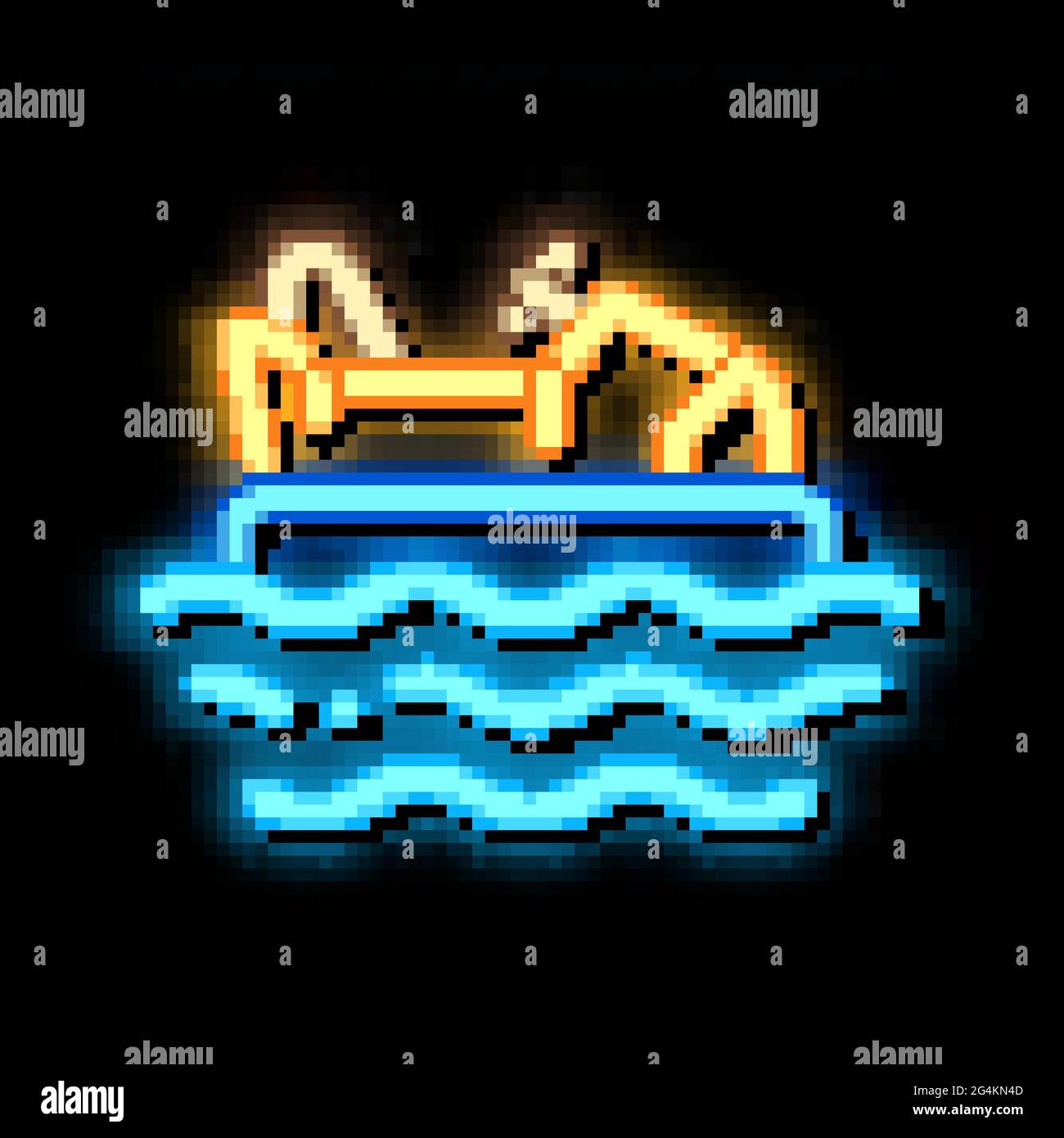 bumper water machine neon glow icon illustration Stock Vector Image ...