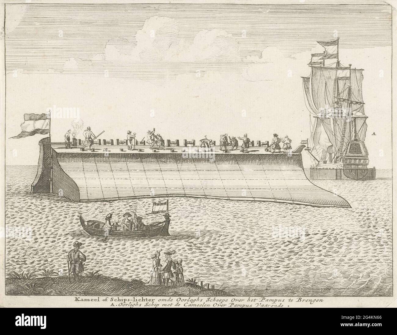 . Image of a ship's camel or ship light with which large seagoing ...