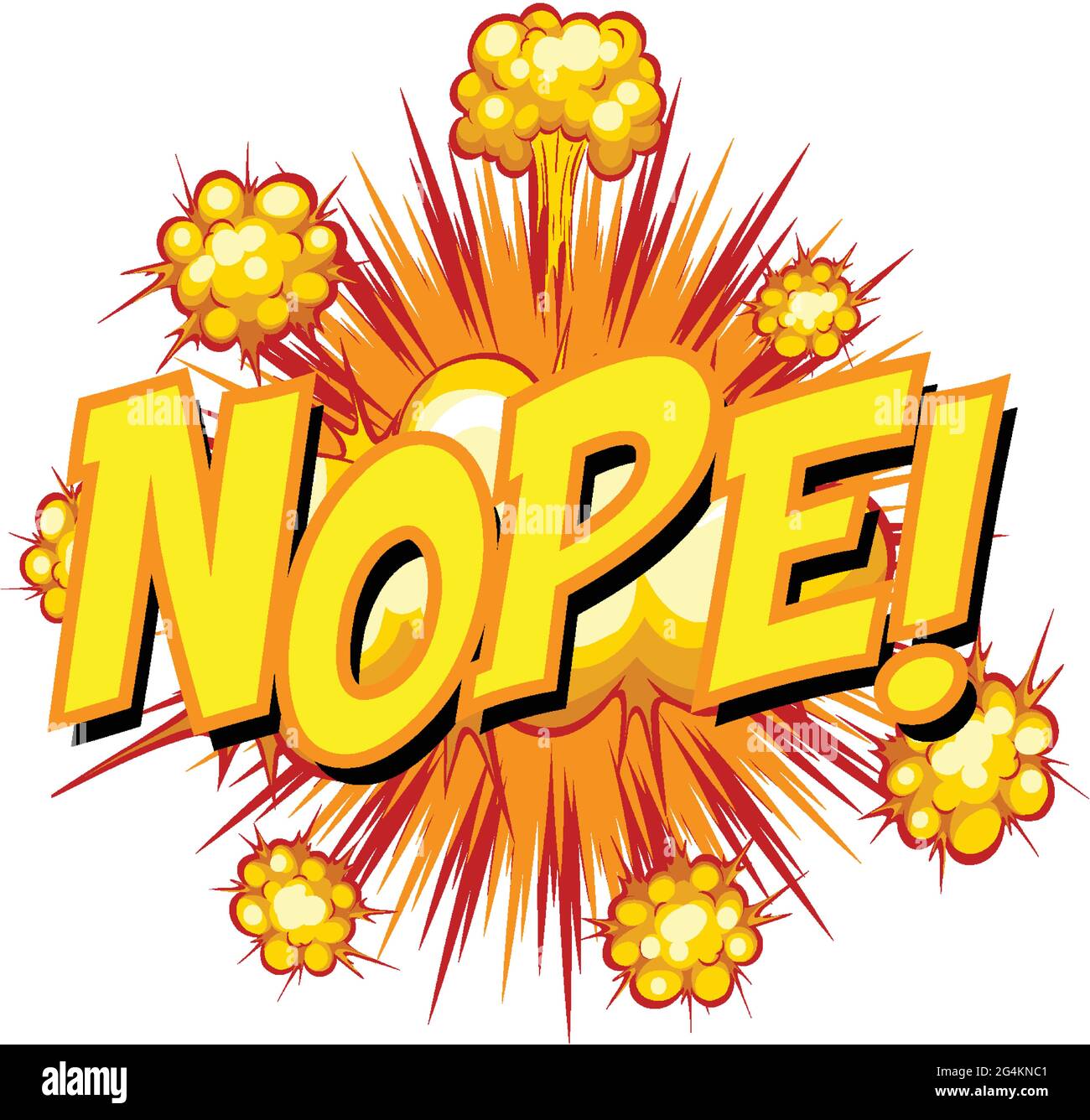 Comic speech bubble with nope text illustration Stock Vector Image ...
