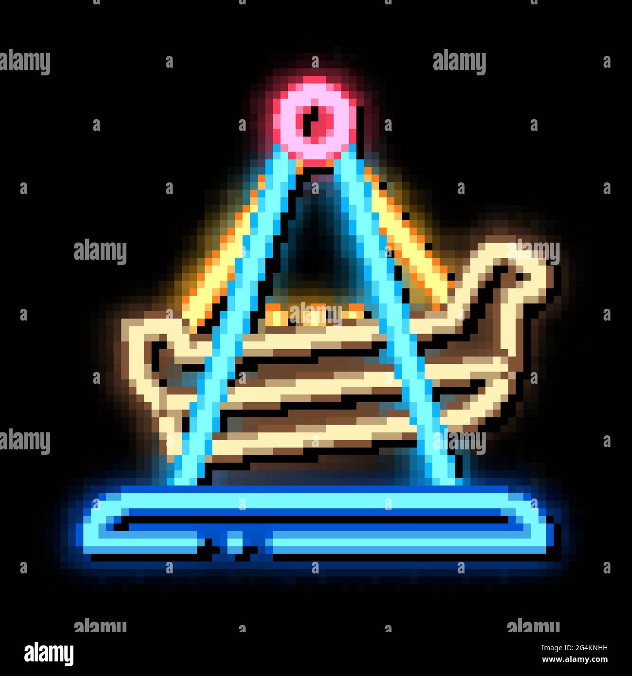 boat swing neon glow icon illustration Stock Vector Image & Art - Alamy