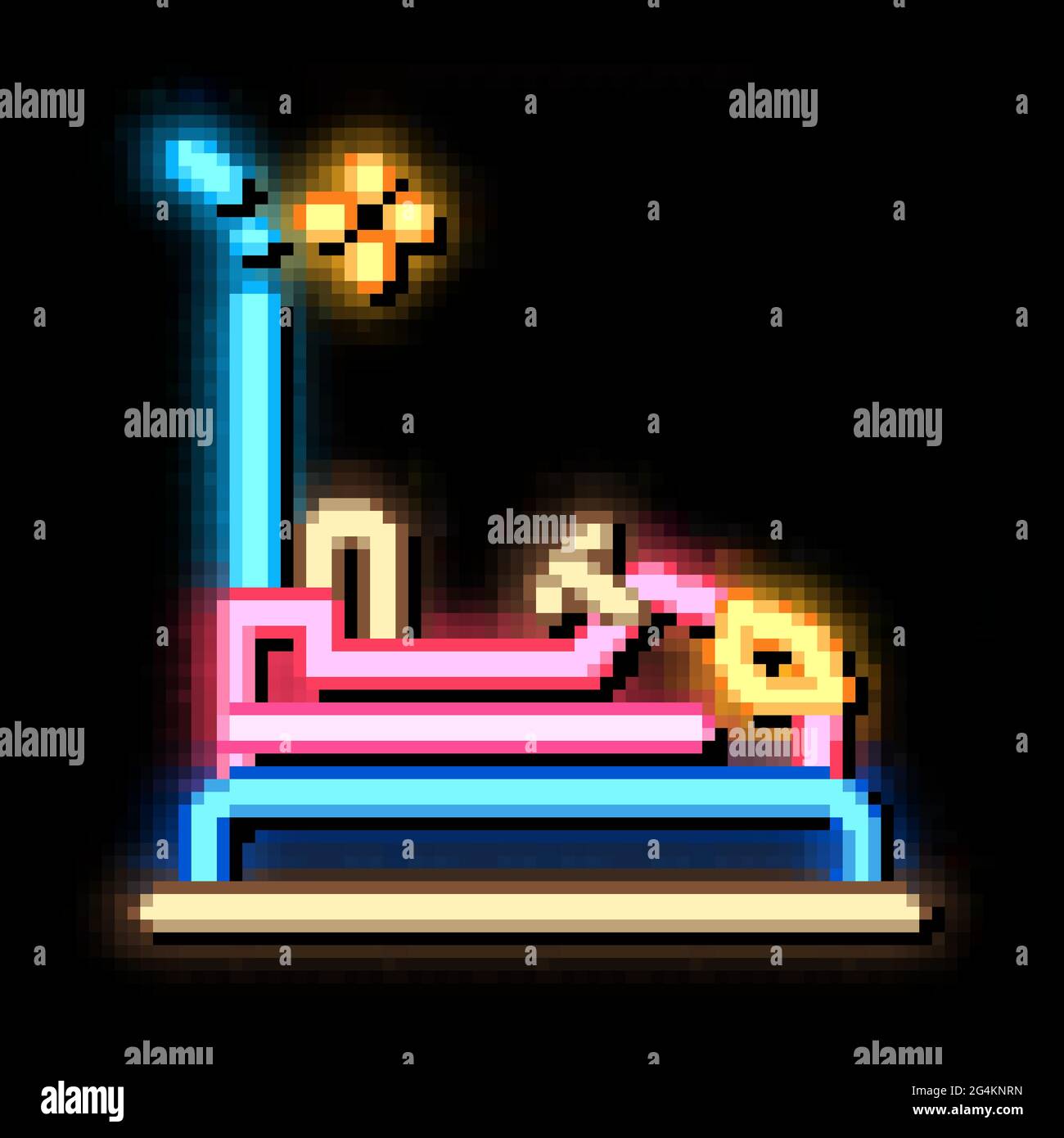 bumper car neon glow icon illustration Stock Vector Image & Art - Alamy