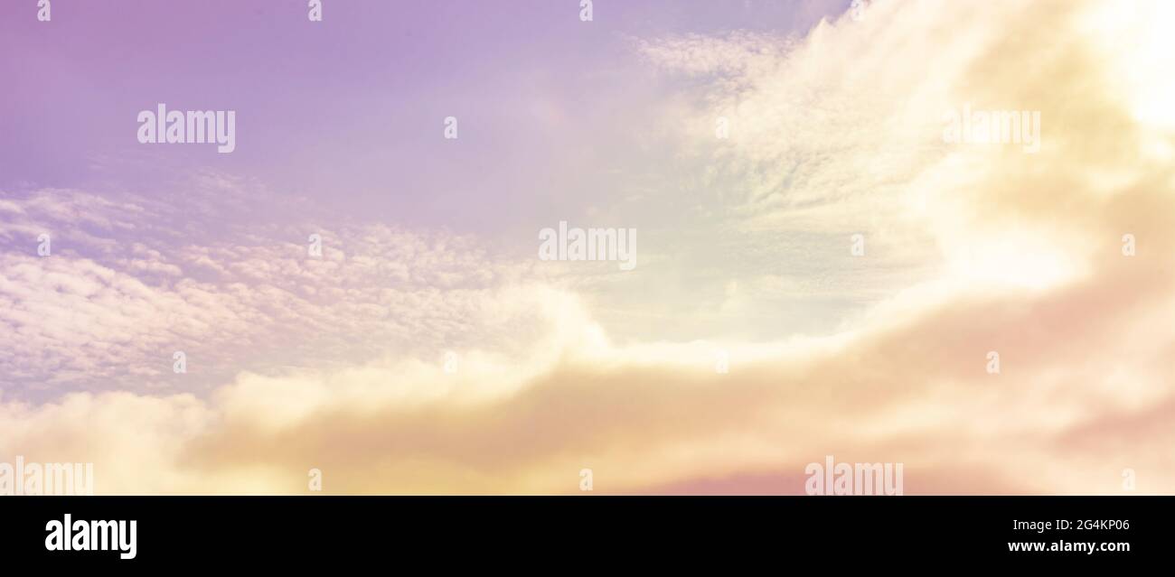abstract simple clouds in the sky panorama, heaven on earth and ...