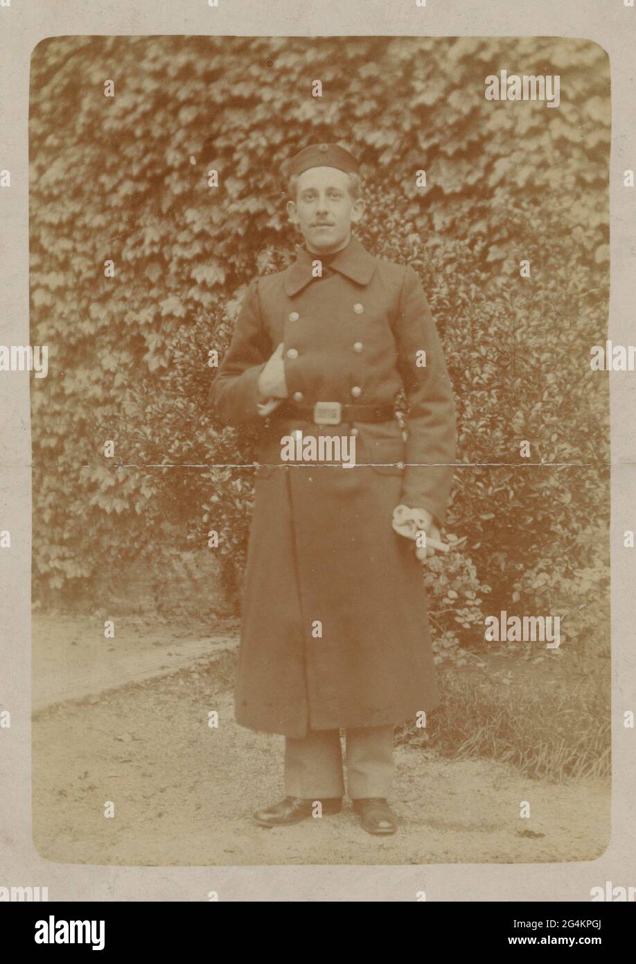 Portrait of an unknown man in uniform Stock Photo - Alamy