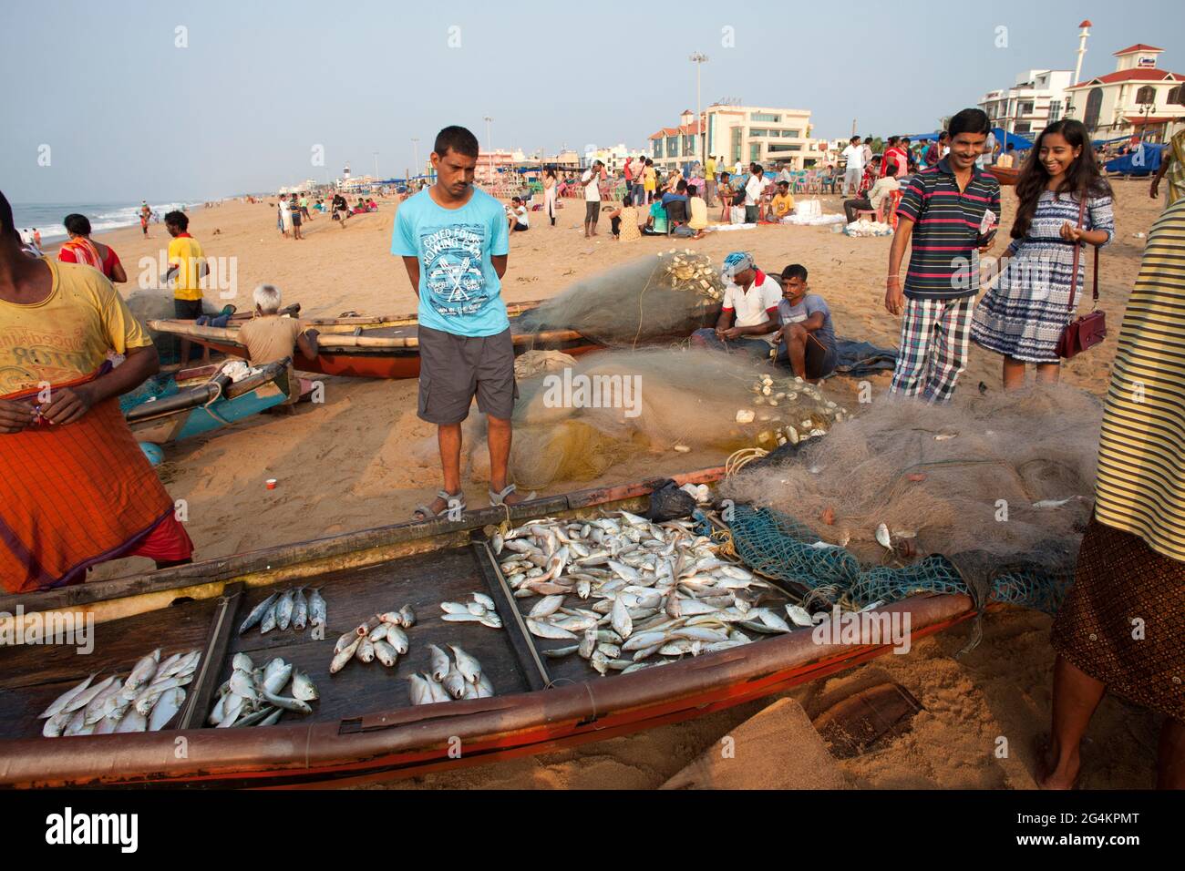 Fishing activities by local fishermen at Puri, Odisha, the most popular ...