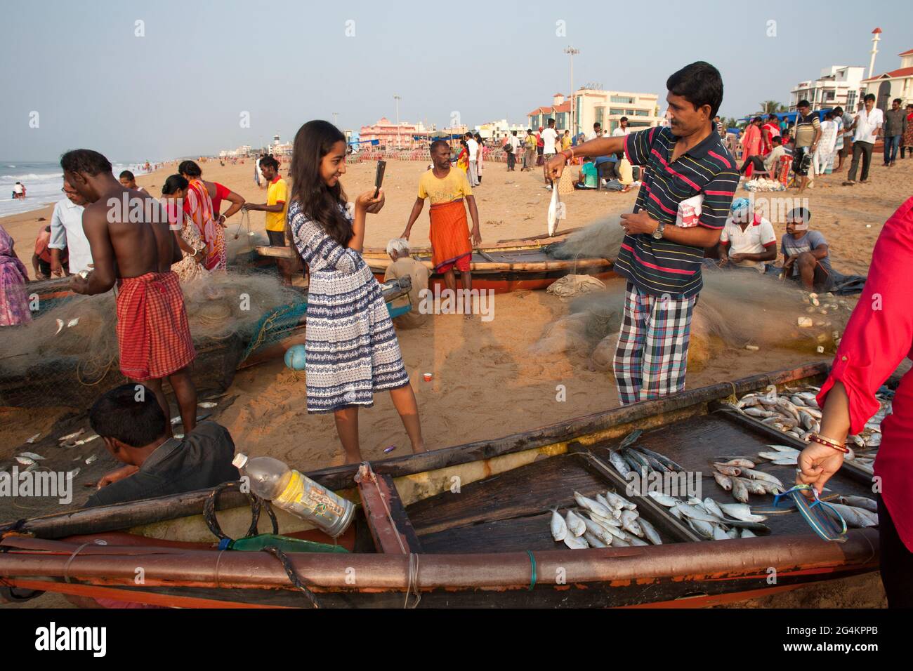 Fishing activities by local fishermen at Puri, Odisha, the most popular ...