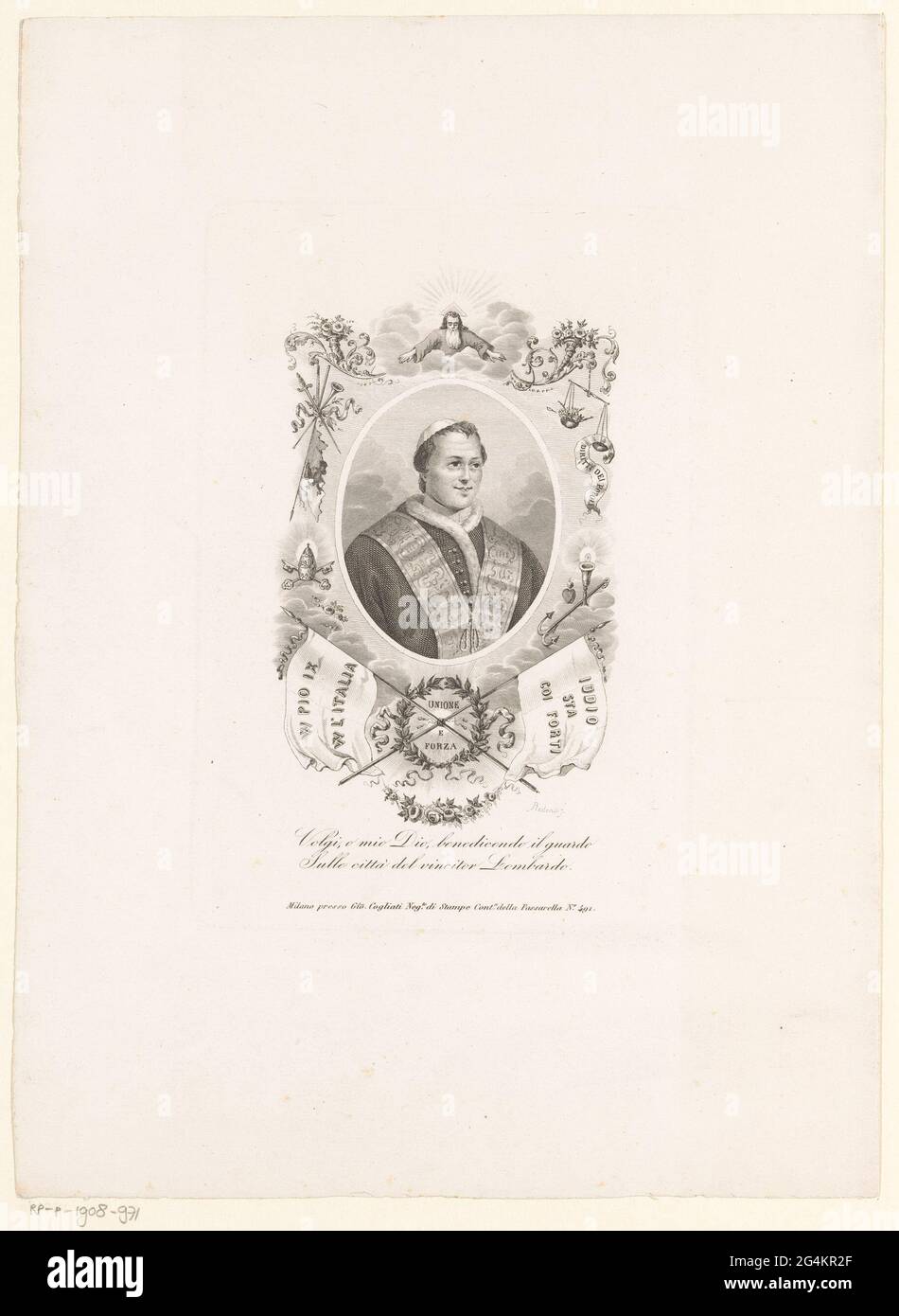 PORTRET VAN PAUS PIUS IX Stock Photo - Alamy