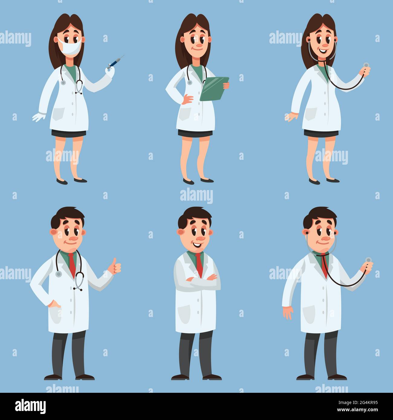 Cartoon doctor woman stethoscope medical hi-res stock photography and ...