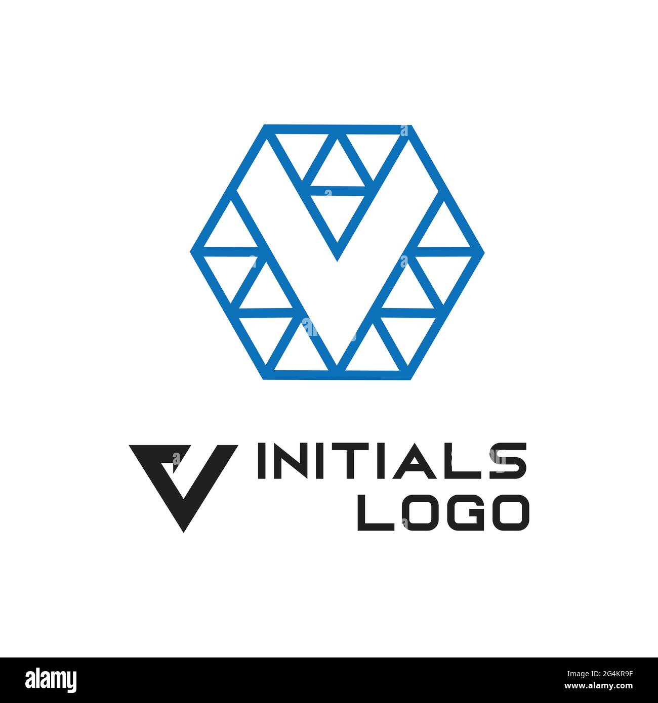 V initials blue logo exclusive design inspiration Stock Vector Image ...