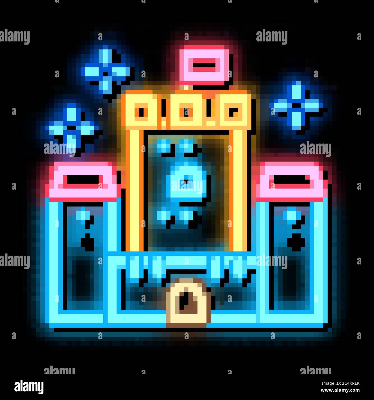 princess castle neon glow icon illustration Stock Vector Image & Art ...