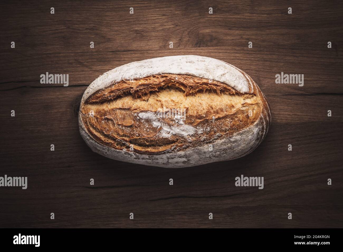 Homemade Crusty Bread oven baked Stock Photo - Alamy