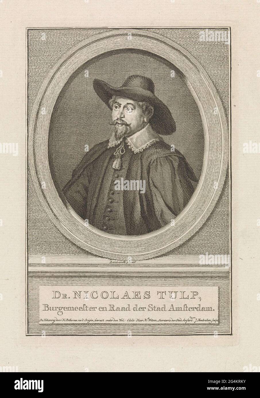 . Portrait of the Amsterdam mayor and board of the city of Nicolaes ...