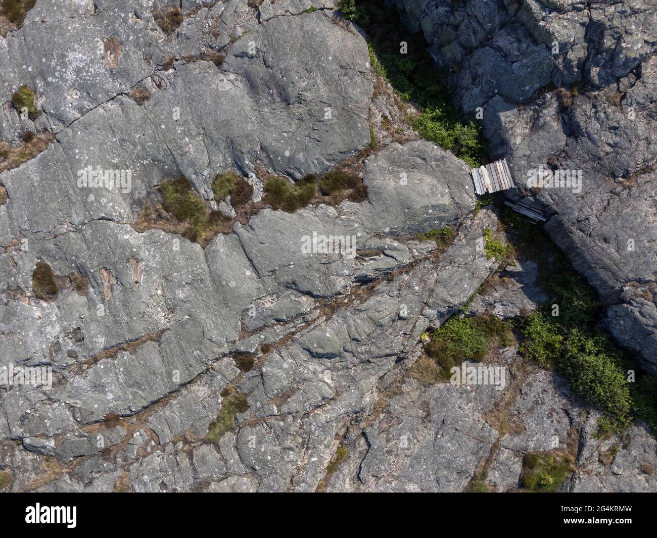 Bird's eye view of the archipelago, coastline and cliffs, in northern ...