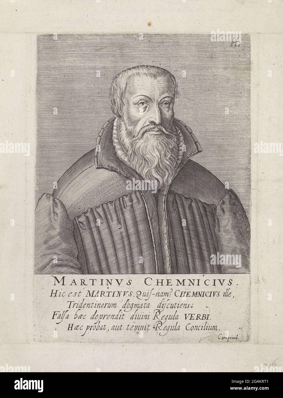 . Bust to the right of Martinus Chemnitz. Under the portrait his name ...