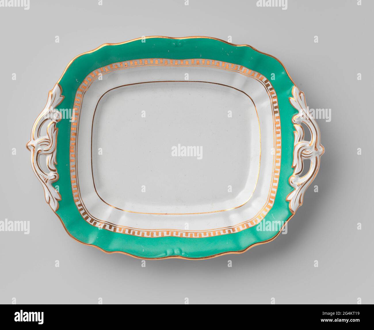 Scale, elongated, with green edge and golden Greek band. Scale of ...
