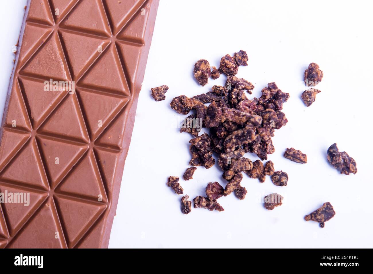 Chocolate bar isolated over white background Stock Photo - Alamy