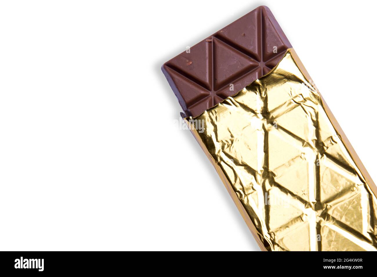Wrapped chocolate bar isolated over white background Stock Photo - Alamy