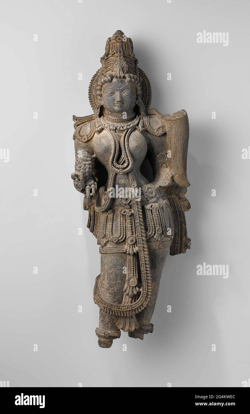 . The body of this heavenly beauty (apsara) is laden with jewellery ...