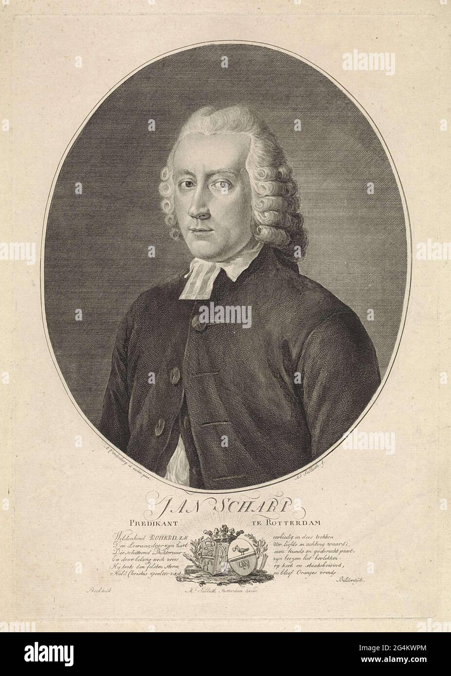 . Portrait of Jan Scharp, pastor in Rotterdam and poet Stock Photo - Alamy