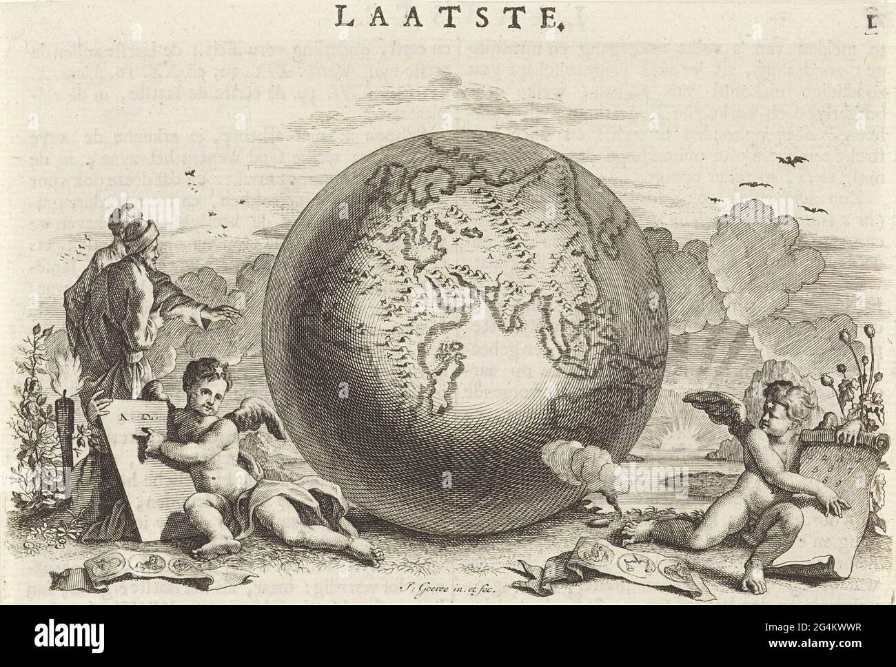 . In the middle a globe, a circle without end. On either side of the ...