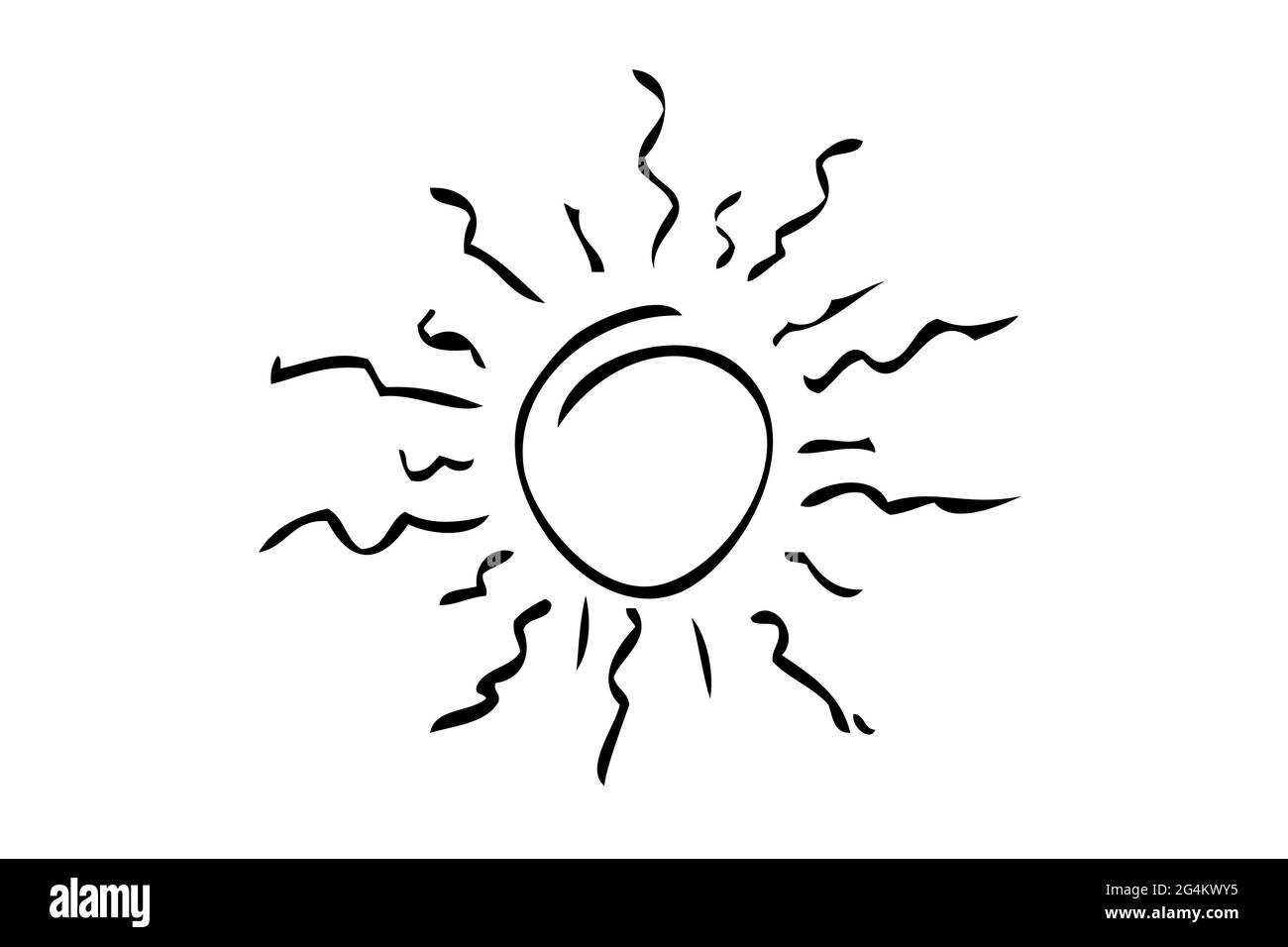 vector sketch, sun burst and circle frame Stock Vector Image & Art - Alamy