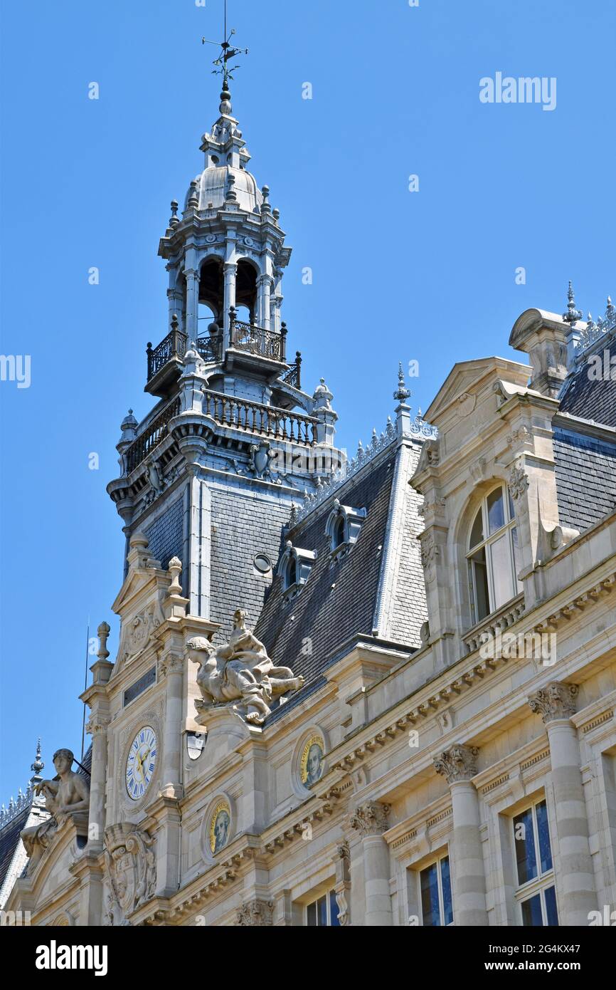 Hotel de Ville, City Hall, Limoges, France. Completed in 1883, in a ...