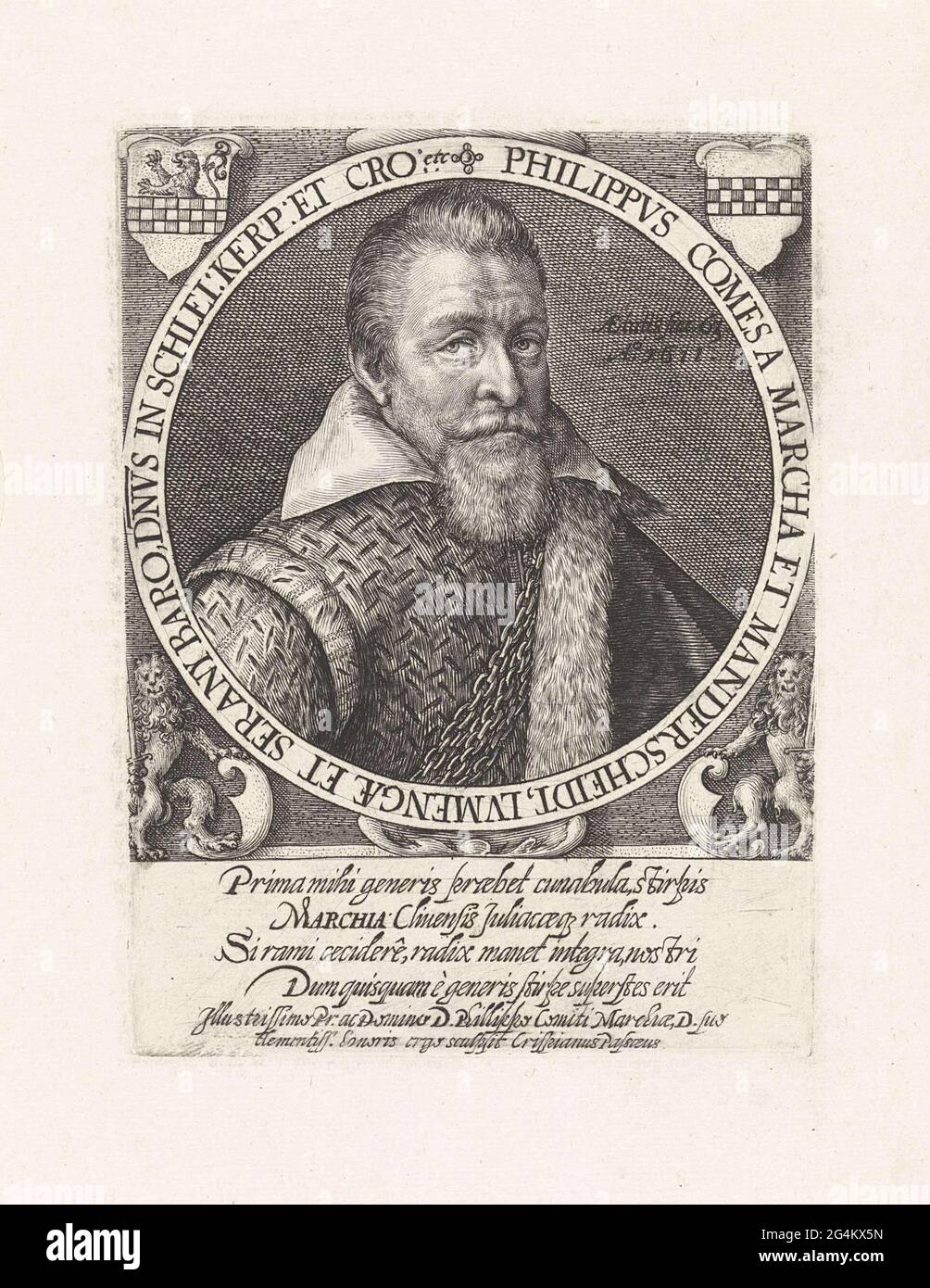 . Portrait of Philip van der Marck, Lord van Lumey, at the age of 63 ...