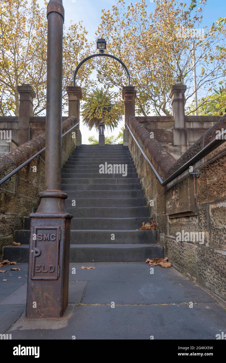 Melbourne blue stone steps in sydney hi-res stock photography and ...