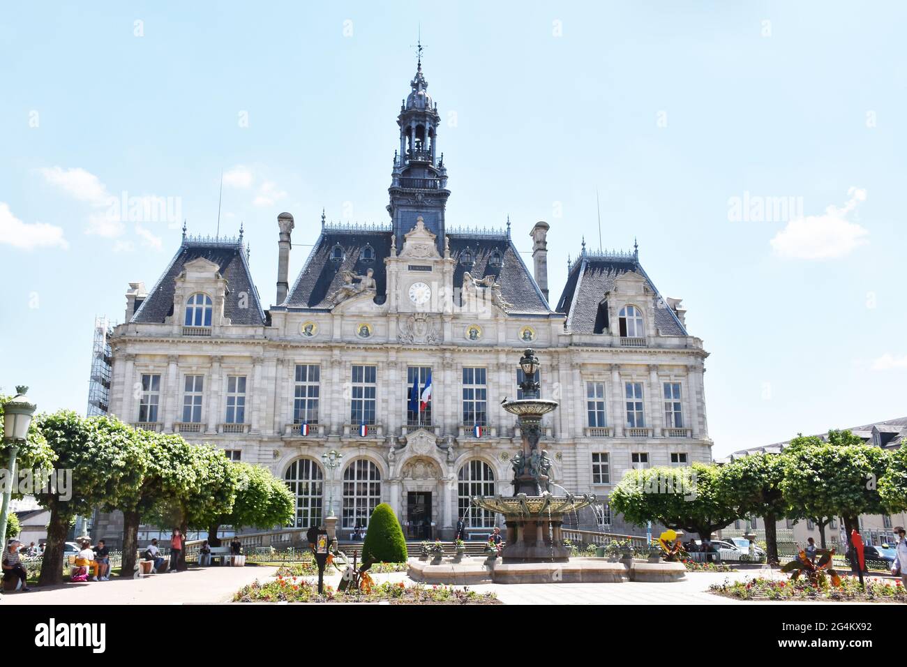 Hotel de Ville, City Hall, Limoges, France. Completed in 1883, in a ...