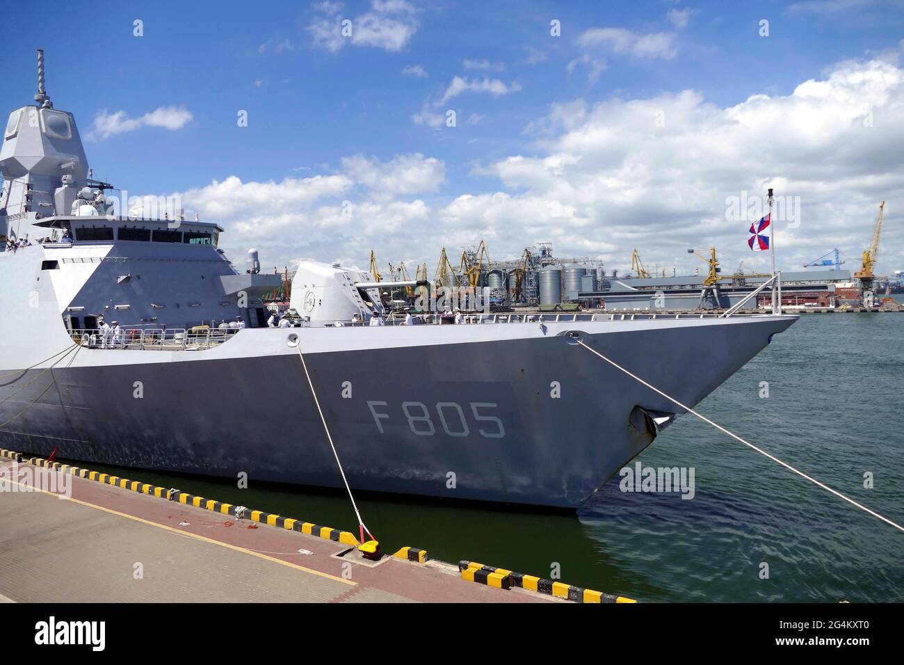 ODESA, UKRAINE - JUNE 18, 2021 - HNLMS Evertsen (F805) frigate of the ...