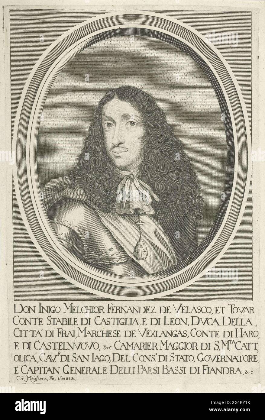 . Portrait of Íñigo Melchior Fernández de Velasco y tovar, land ...