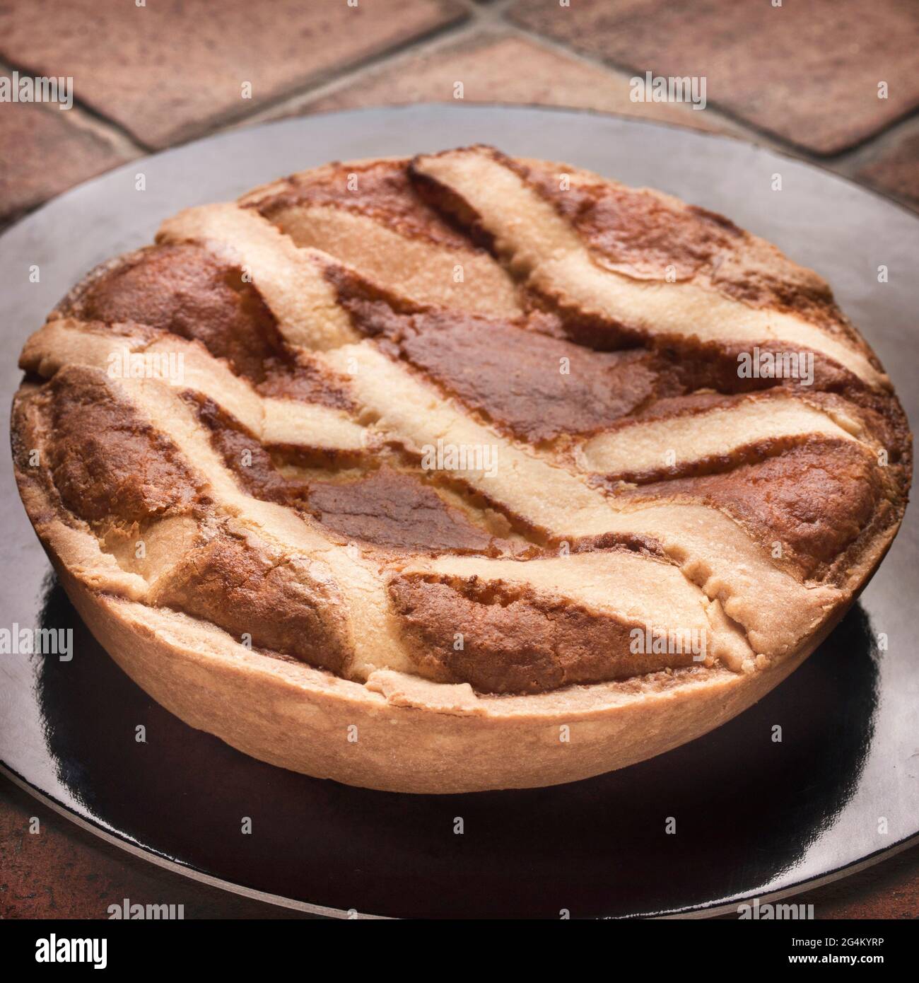 Pastiera napoletana cake, sweet typical of southern Italy, Europe Stock ...