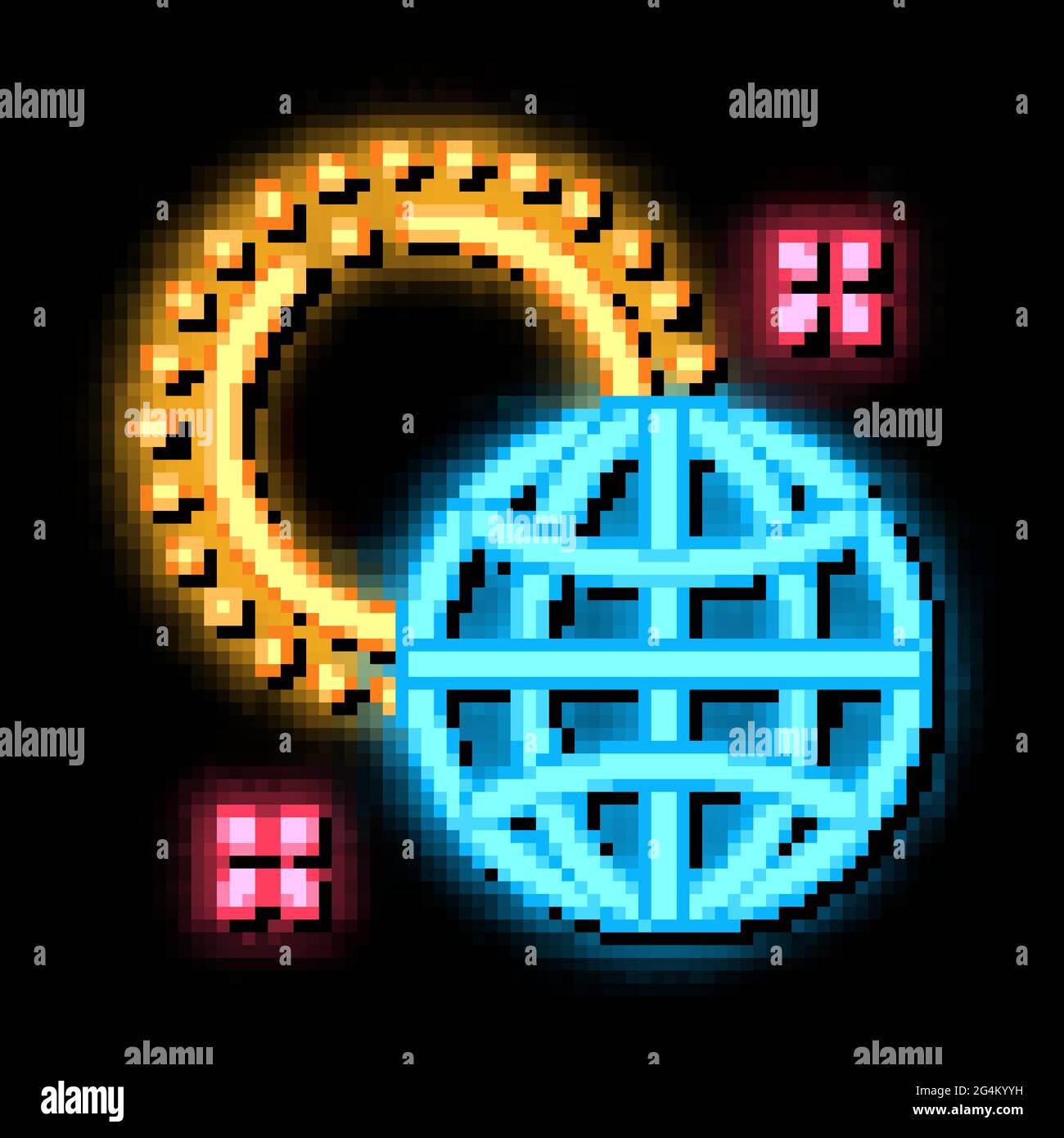 Oxygen glowing neon sign hi-res stock photography and images - Alamy