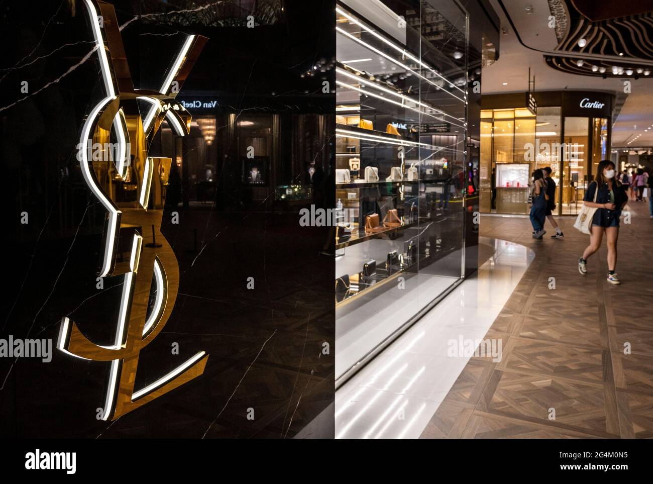 French luxury fashion brand Yves Saint Laurent (YSL) store seen in Hong ...