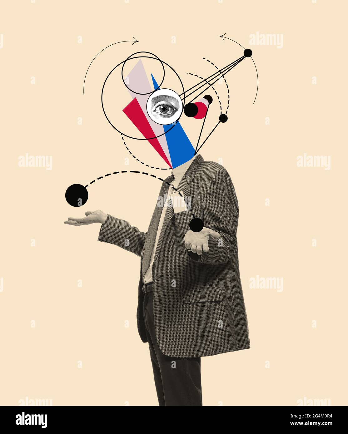 Modern design, contemporary art collage. Inspiration, idea, trendy ...