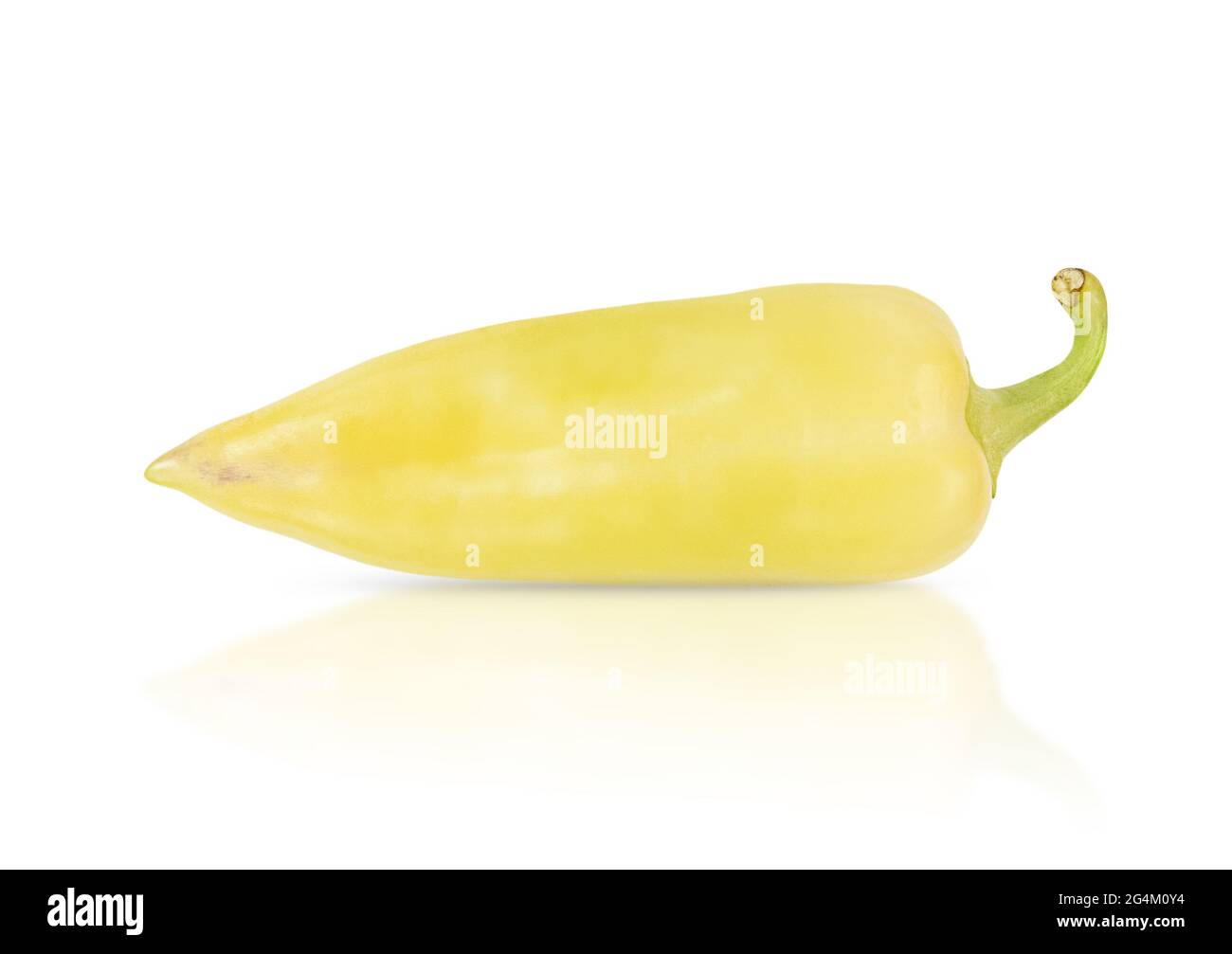 Bell pepper isolated on white background with shadow and reflection ...