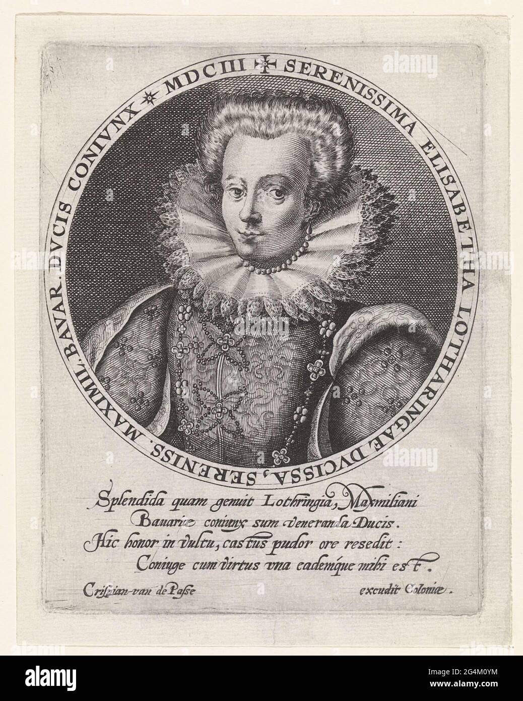 . Portrait of Elizabeth van Lorraine, Bavaria Maximilian I Gemalin. In ...