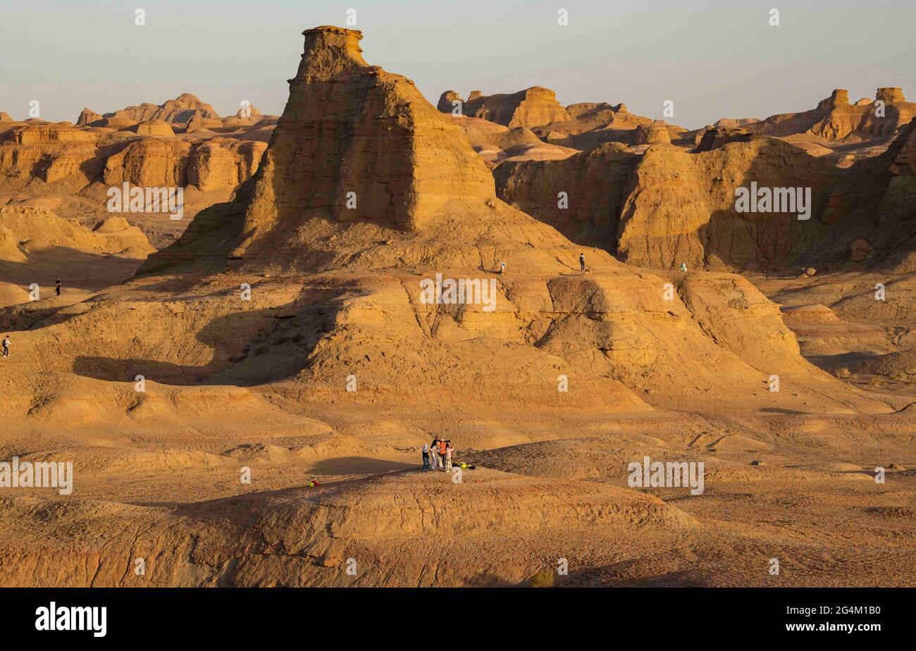 Karamay. 21st June, 2021. Photo taken on June 21, 2021 shows a view of ...