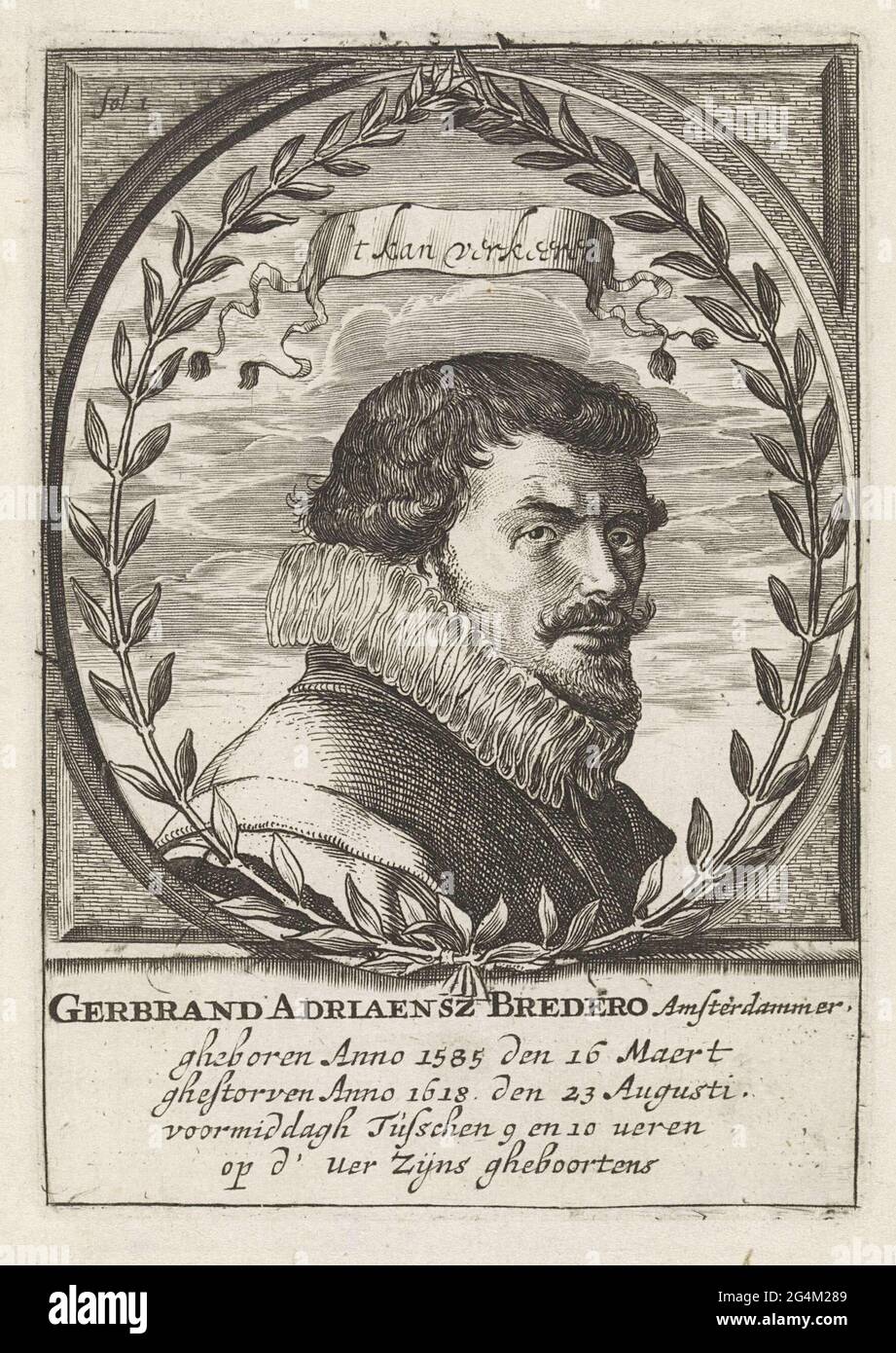 . Portrait of Gerbrand Adriaensz. Bredero, Amsterdam Rederijker ...