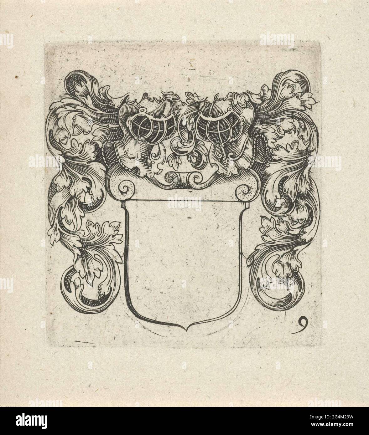 . Sheet from series coats of arms with empty compartments Stock Photo ...