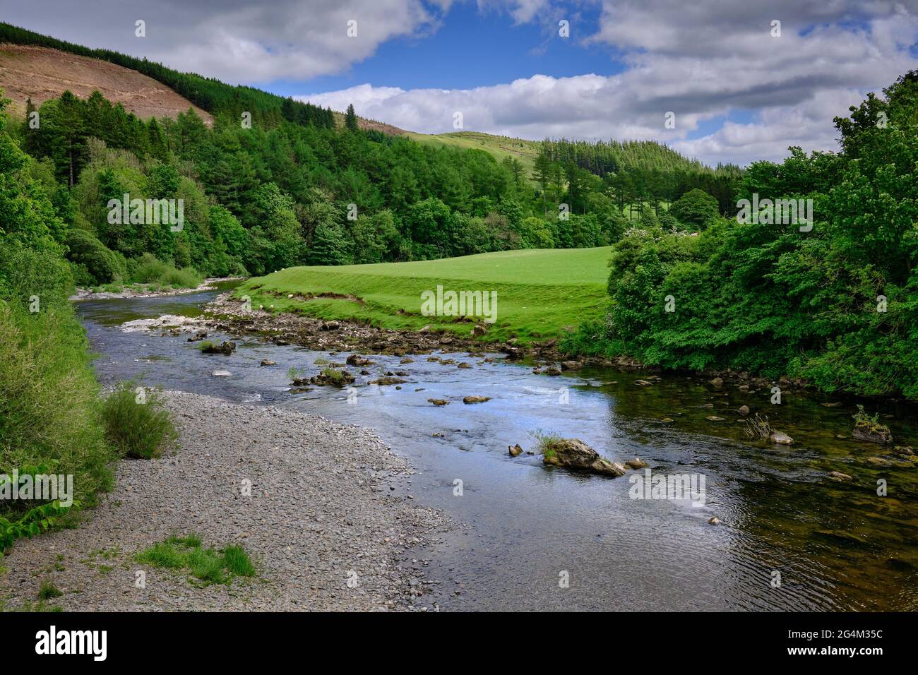 River Esk upstream from the bridge at Bentpath Stock Photo - Alamy