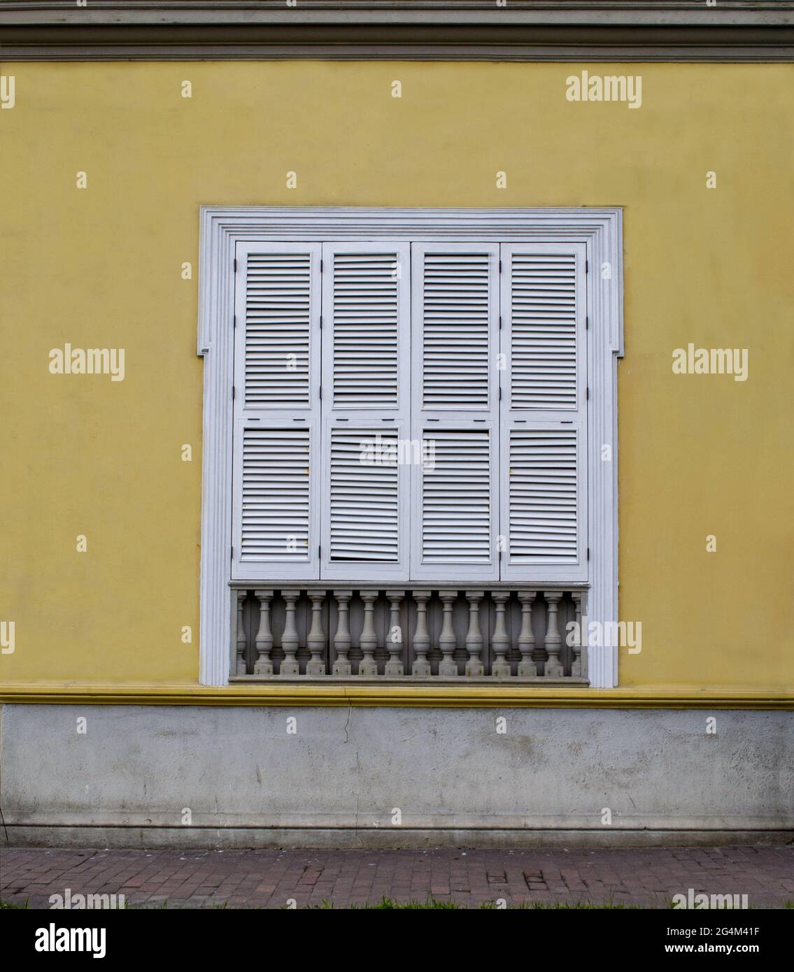 Ancient, vintage, colonial style window in Barranco district Stock ...