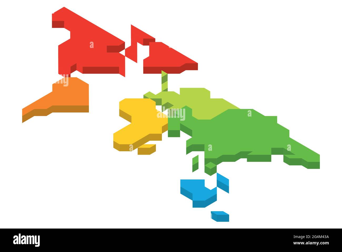 Three dimensional green world map Stock Vector Images - Alamy