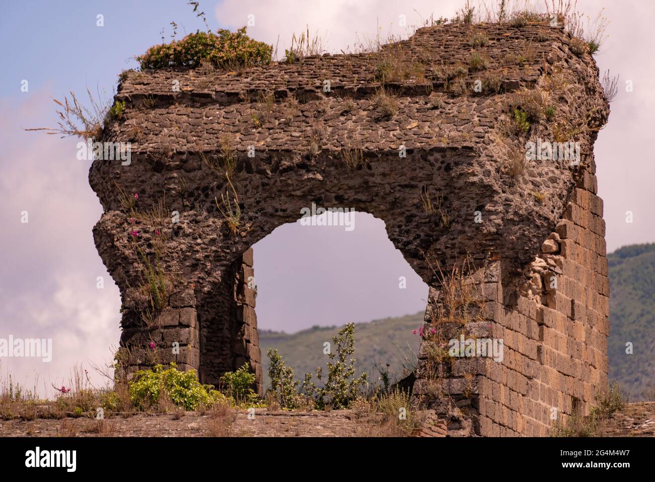 Top of the ruined Capua Amphitheater Stock Photo - Alamy