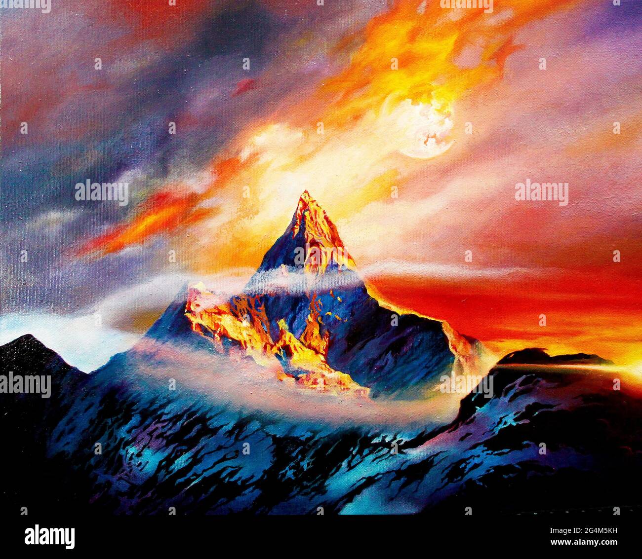 Paiting oil on canvas abstract colors Stock Photo - Alamy